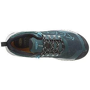 KEEN Women's NXIS Evo Low Height Waterproof Fast Packing Hiking Shoes, Sea Moss/Ipanema, 9