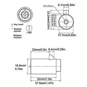 LANIAKEA 5 PCS Vending Machine Lock with Tubular Keyway Keyed Alike for Coke Soda Pepsi Snack Candy Gumball Machine