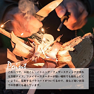 Morakniv Companion Spark Sandvik Stainless Steel Fixed-Blade Knife With Sheath and Fire Starter, 3.9 Inch