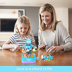 BUILPLAY Building Blocks Music Box for Kids Rotating Ocean Model Building Kits STEM Educational Toys & Gifts for Boys and Girls 8+ Years Old