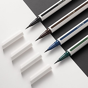 FOCALLURE Sadness Proof Precision Eyeliner,Sweatproof Eyeliner Pencil,Quick Drying,Smudge-proof,Long Lasting,Won't Slip Octagonal Grip,Ultra Fine Brush,BL01 OBSIDIAN