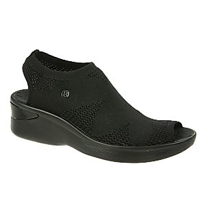 Bzees Women's Secret Sandal, Black Knit, 10 M US