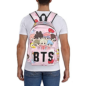 Ybovejuk Travel Backpack Kpop Notebook Laptop Bags For Men Women Weekend Outings Trip Book Bag Hiking Camping Work Fans Gifts - k 6