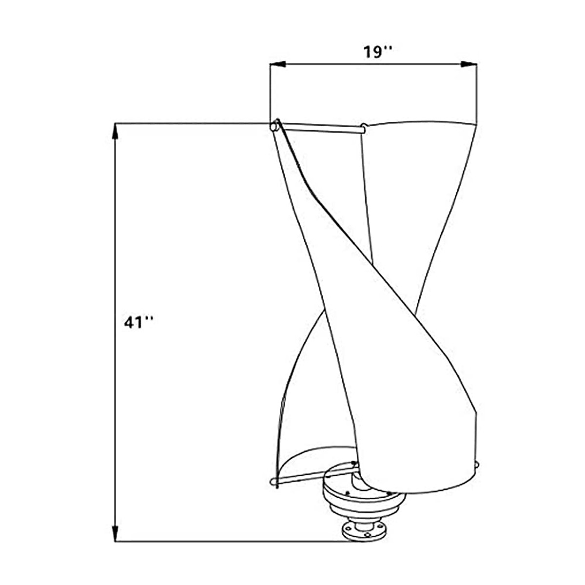 Wind Turbine Generator Kit 450W DC 12V Vertical Wind Power Turbine Generator Kit with Charge Controller 3 Phase AC Permanent Magnet Generator for Home RV Boat Marine Electricity Set (with 2pcs Blades)