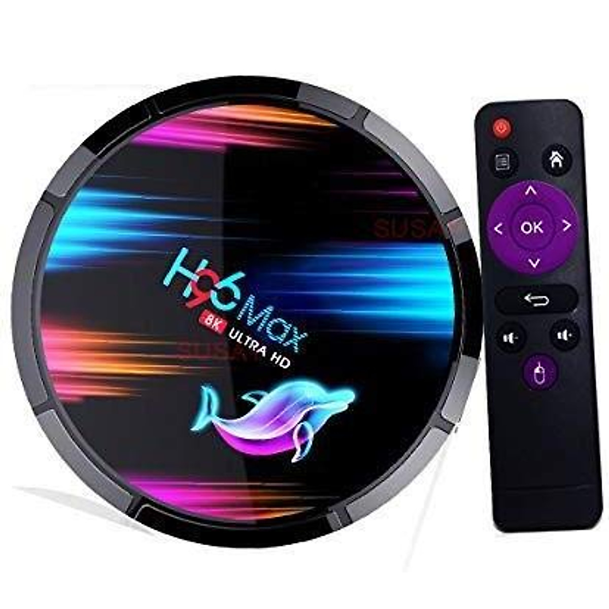 Android 9.0 TV Box 4GB RAM 64GB ROM H96 Max Smart TV Box Amlogic S905X3 Quad-core 8K/1000M LAN/1080P/USB 3.0/H.265/WIFI 2.4G/5G Android TV Box Media Player