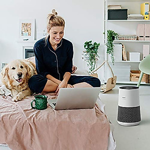 Winix A231 Tower H13 True HEPA 4-Stage Air Purifier, Perfect for Home office, Home classroom, Bedroom and Nursery, White and Charcoal Grey Small