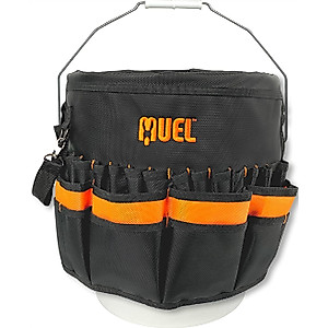 Muel Bucket Tool Organizer - 53 Pocket Bucket Caddy For 5 Gallon Buckets - Durable And Waterproof Bag