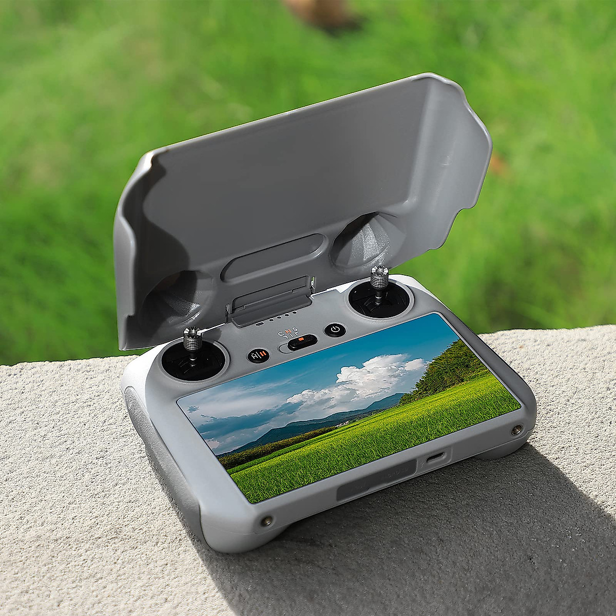 2 in 1 Controller Protector Sun Hood, Control Sticks Guard, Screen Monitor Cover for RC Mini 3 Pro