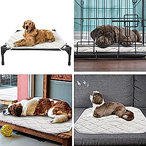 Elevated Dog Bed Pad Waterproof 2 Pack (30" X42"), Soft Plush Dog Pet Pad Large for Dog Cot Bed, Machine Washable Dog/Cat Beds Pad with Corner Straps, Waterproof (Pad Only, Bed not Included)