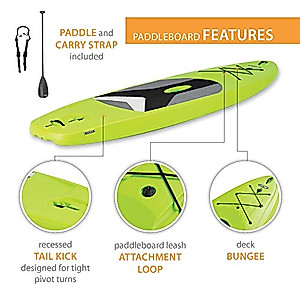 Lifetime 90891 Horizon 100 Stand-Up Paddleboard, 2 Pack, Paddles Included, Lime Green, 10'