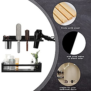 Hair Tool Organizer Wall Mount, Hair Dryer Holder, Blow Curling Iron Holder, Hair Organizer Storage Hairdryer Holder for Bathroom, Vanity Hot Styling Hair Straightener Brush Tool Accessory for Woman