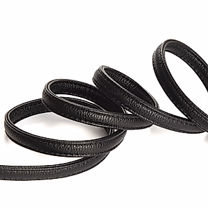 Lystaii Purse Straps Replacement Adjustable Leather Shoulder Purse Straps Replacement for Little Pouch Crossbody Shoulder Bags Black/Gold 51 Inch Long (0.5 Inch Wide)