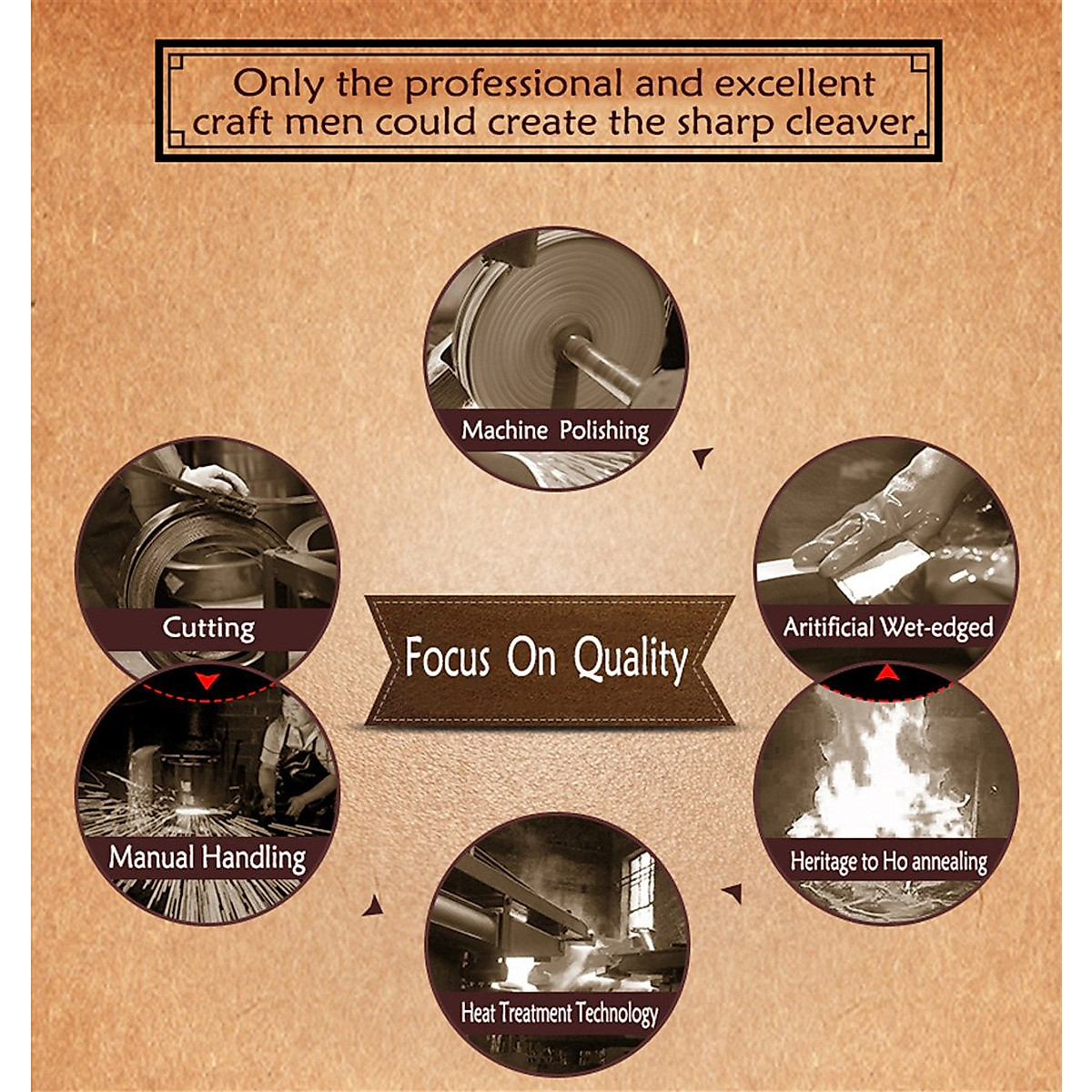 Professional Bone Cleaver Knife Stainless Steel Wood Handle Heavy Duty Chinese Kitchen Knife Chef Knife Meat Cutter