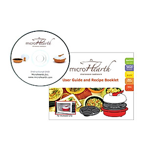 Microhearth 1.5-Quart Nonstick 4-piece Everyday Pan Set for Microwave Cooking, Red