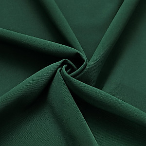 Hi-Tie Hunter Green Long Sleeve Dress Shirts for Men Stretch Solid Woven Button Down Athletic Fit No Iron Shirt 15.5 Neck