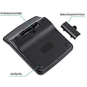 Calculator,Vilcome 12-Digit Solar Battery Office Calculator with Large LCD Display Big Sensitive Button, Dual Power Desktop Calculators (Black)