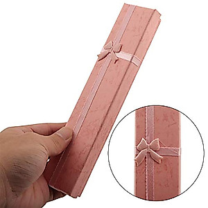 24 Pcs Gift Box Set, Cardboard Jewelry Necklace Gift Boxes Cotton Filled Cardboard Paper Jewelry Box Gift Cases Bulk for Wedding, Christmas, Engagement, Anniversary, 7.87 x 1.57 x 1Inches (Mix Colors)