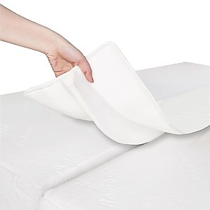 Bed Bridge Twin to King Converter Kit - Cotton Adjustable V-Shape Bed Connector -Extra Wide Bed Gap Filler - Non-Slip Design Mattress Connector - Light Upgrade Easily - Storage Bag Included