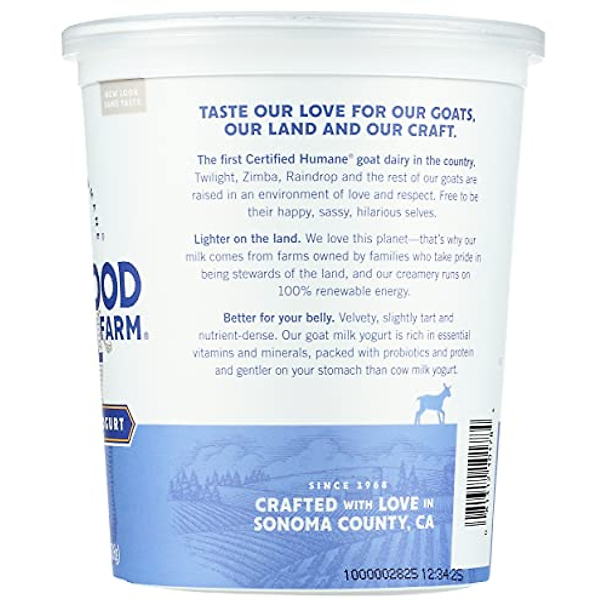 Redwood Hill Goat Milk Yogurt, Plain, 32 oz