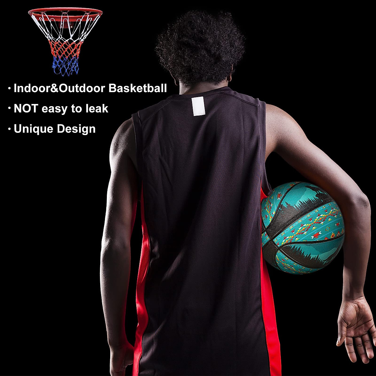 Nu Trendz Indoor-Outdoor Basketball 29.5", Composite Leather Basketball Size 7 Adult, Training Ball Team Basketball for Men and Women