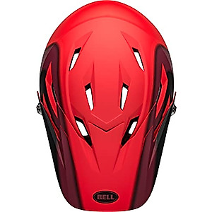 BELL Sanction Adult Full Face Bike Helmet - Matte Red/Black (2023), Medium (55-57 cm)