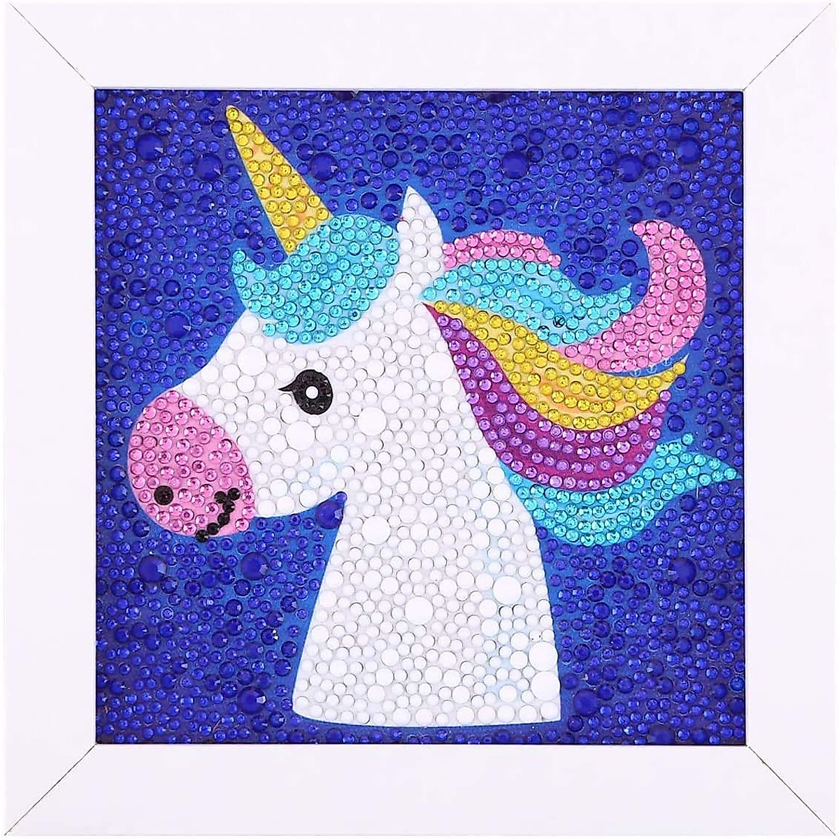 YOBEYI 5D Diamond Painting Kits for Kids Wooden Frame Diamond Arts and Crafts for Kids Mosaic Gem Stickers by Number Kits DIY Painting Arts Crafts Set Embroidery Christmas Gift (Unicorn) …