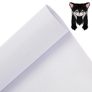 BENECREAT Custom Fursuit Eye Mesh, 39x11.8inch White PVC Plastic Net 0.2mm Thick Waterproof Printable Mesh for Furries Cosplay, Props, Fursuits, Craft Making, Hole: 0.5mm