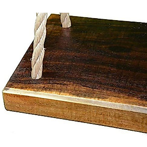 Rustic American Black Walnut 30 Inch Wooden Tree Swing - Wood Swings Rope Kids Adult Wood Outdoor Patio Wood