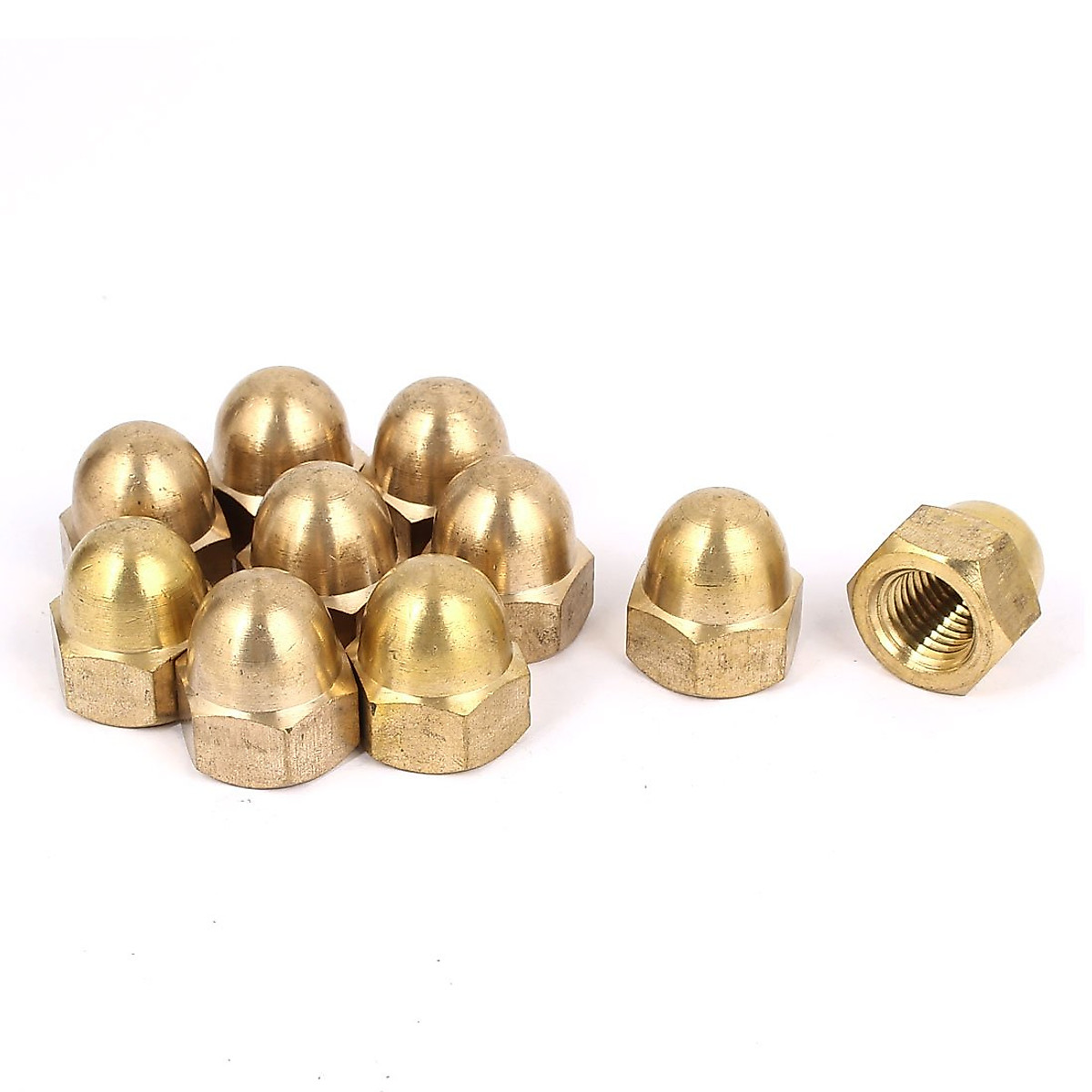 Acorn Dome Head hex Nuts,Threaded Dome Cap Nuts, M16 Thread Dia Dome Head Brass Cap Acorn Hex Nuts 10pcs (5322c4a714ddbad10b442b82d8e79f3f)