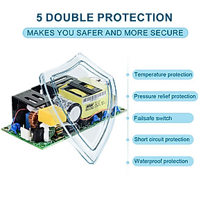 DrapeMania EPP-120S-12 Compact 12V 9.5A 114W Industrial DIN Rail Power Supply, 141.6W Peak, -22°F to +185°F Wide Temperature, 91% Efficiency, Dual EMC Class I & II, Full Protection for Automation
