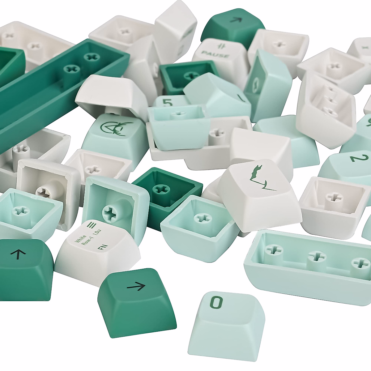 XDA PBT Key Cap, 139keys Dye Sublimation Forest Green Custome Key Cap Set for Cherry/Gatron MX switches 60 Percent/68/61 Gaming Mechanical Keyboard (Forest Green)