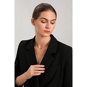 UMAGICBOX Gold Name Necklaces Pendant Personalized, Custom Nameplate Necklace Sterling Silver, Christmas, Anniversary, Mothers-day, Birthday Gift Ideas for Her, Girls, Mother, Women