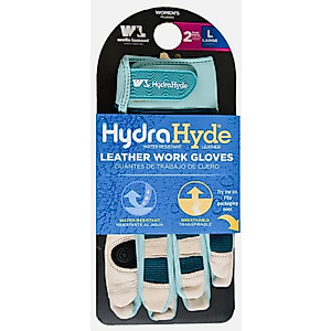 Generic Women's Small Teal and Purple Water-Resistant HydraHyde Leather Gardening Gloves