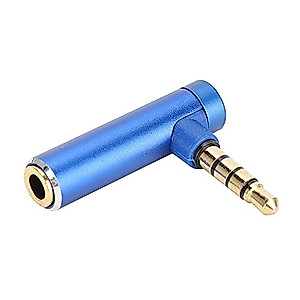 Acogedor 10 PCS 3.5mm Male to Female Audio Adapter, 90 Degree Right Angle Adapter, Support Headset with Microphone, for Mobile Phones, Tablets, Laptops(Blue)
