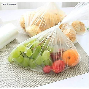 Royal7 12" x 20" 385 Bags on a Roll Plastic Clear Produce Bag, for Vegetable Fruits, Bread, Food Storage (1 ROLL)