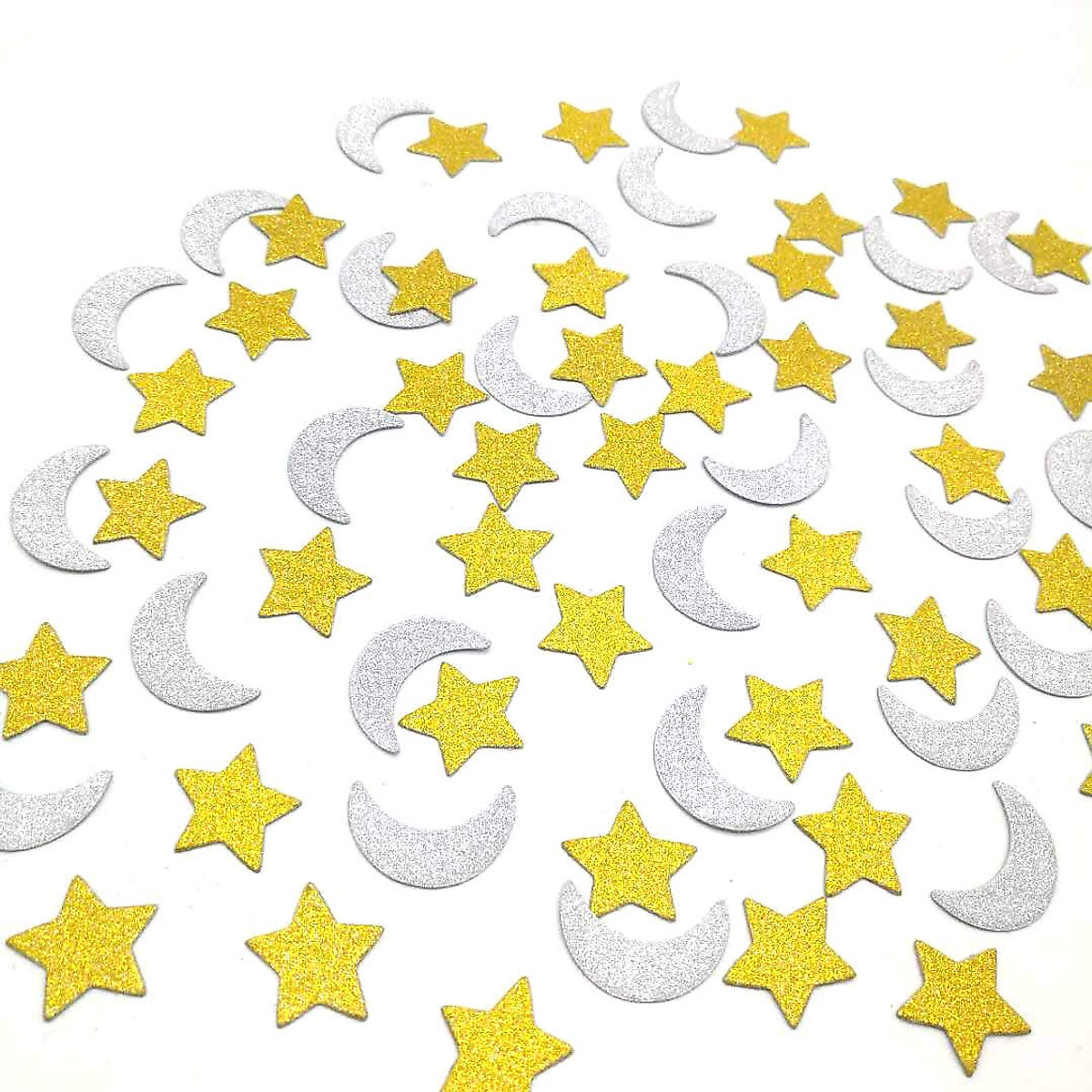 Twinkle Twinkle Little Star and Sliver Moon Confetti for Birthday Party Shower Wedding Party Decor and Table Decor confetti Glitter Paper Confetti 200 Pcs