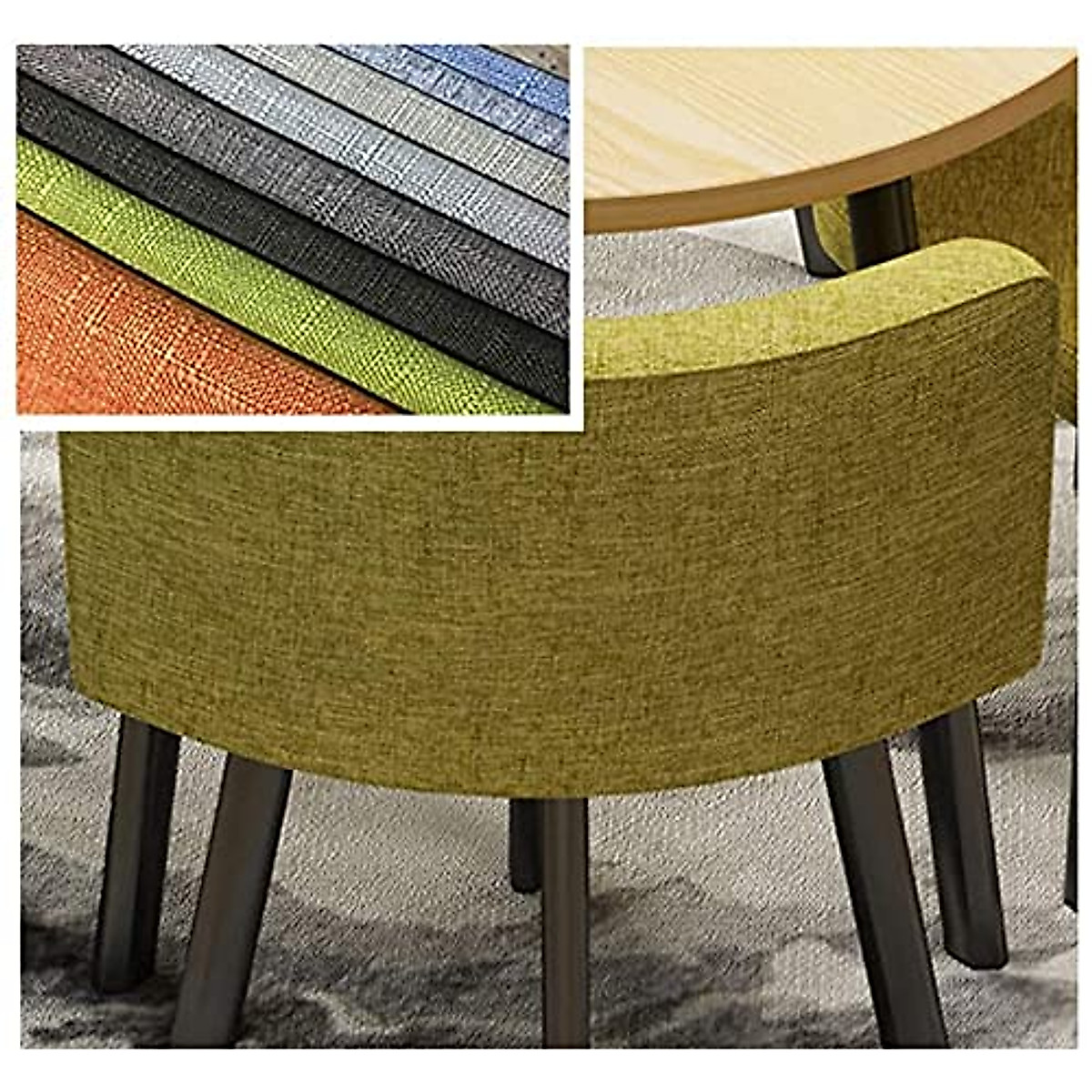 BUYT Office Reception Room Club Table and Chair Set Reception Table and Chair Combination Negotiation Table Sales Office Shops Meetings Small Round Tables Office Conference Tables, Green