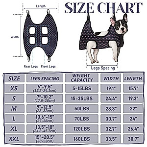 Supet Dog Grooming Hammock Harness for Cats Dogs, Relaxation Pet Grooming Hammock Restraint Dog & Small Animal Leashes Sling for Grooming Dog Grooming Helper for Nail Trimming Clipping Grooming