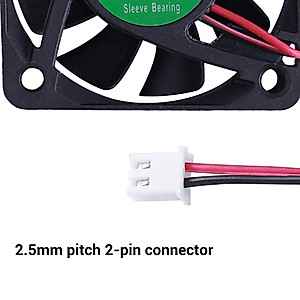 2 PCS 50mm 12V Cooling Fan, Icstation 0.08A 5010 5012 DC Silent Brushless Long Life Computer Fan for 3D Printer PC Computer Case Fan, 4200 RPM High 11.89 CFM