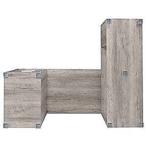 Coaster Home Furnishings Yvette L-Shape Grey Driftwood Office Desk (801516)