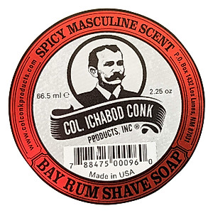 Col. Conk Worlds Famous Shaving Soap, Bay Rum (Net Weight 2.25 Oz)