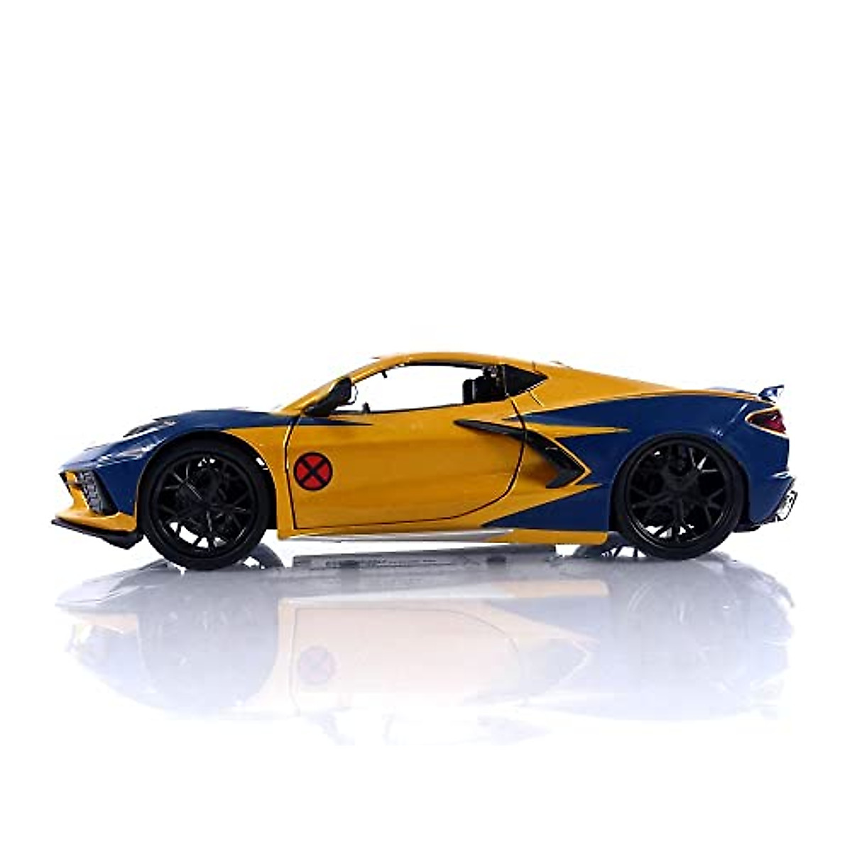 Jada Toys Marvel Wolverine X-Men 1:24 2020 Chevy Corvette Die-Cast Car with 2.75" Wolverine Figure