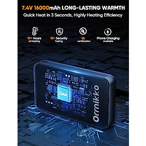 ORRNIKKO [2024 All-New] Heated Vest Women - Detachable Heated Hood, With 7.4V 16000mAh Battery Pack, Womens Heated Vest