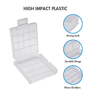 Tenergy 10 Pack Plastic Storage Case for AA/AAA Batteries (Batteries Sold Separately)
