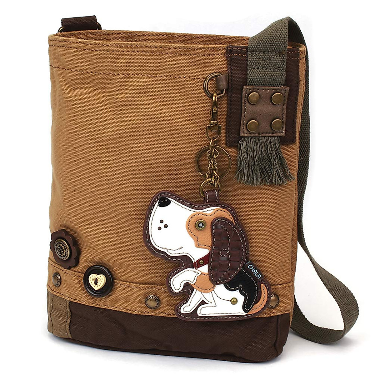 CHALA Patch Crossbody Bag Weiner Dog Dachshund Multi-color (Brown_Beagle II)