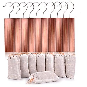 Homode Cedar Blocks, Cedar Hang Ups for Clothes Storage, Cedar Sachets for for Closets and Drawers, Fresh Scent Ceder Wood, 18 Pack