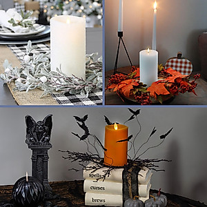 AuldHome Design Halloween Bat Candle Wreaths (2-Pack); Spooky Flying Bat Candle Rings Fall and Party Decor