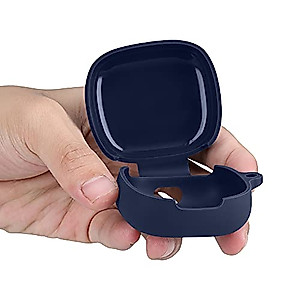 kwmobile Silicone Case Compatible with JBL Live Pro Plus - Case Protective Cover for Headphones - Dark Blue