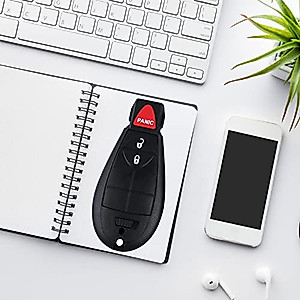 Key Fob Replacement for Dodge Charger Challenger Charger Grand Caravan Chrysler 300, RAM 1500 2500 3500 Keyless Entry Remote Start Control M3N5WY783X, Set of 2