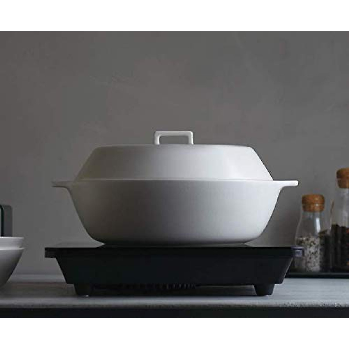 KAKOMI IH Donabe 1.2L Traditional Japanese Clay Pot - Steaming, Simmering, Stewing, Suitable for various cooking methods by Kinto